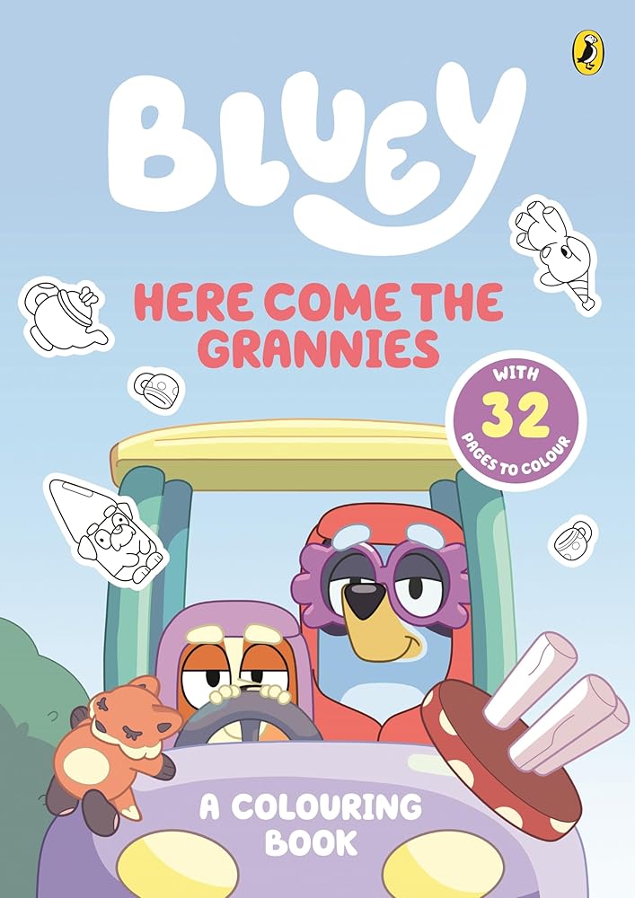 Bluey: Here Come the Grannies (Colouring Book) | Not Just Books